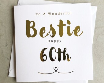 Best Friend 60th Birthday Card - Etsy