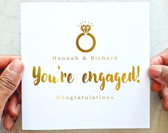 Personalised Daughter Engagement Card Daughter and Fiancé - Etsy