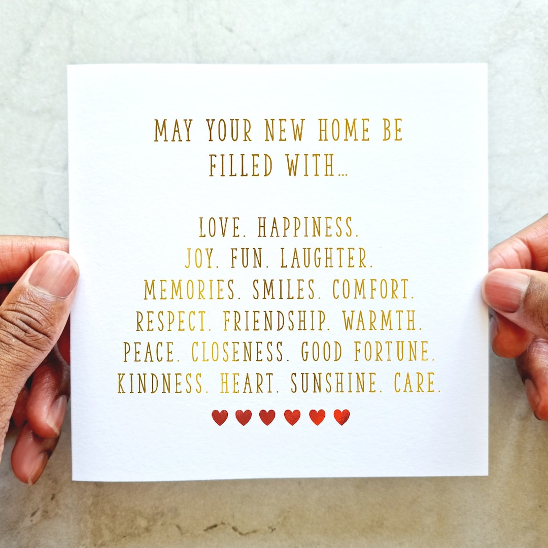 Poem New Home Card - New House Card - Congratulations House Card ...