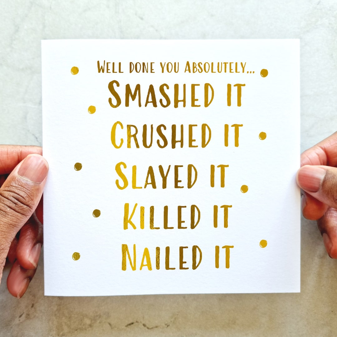 You Absolutely Smashed It Congratulations Card - New Job Card ...