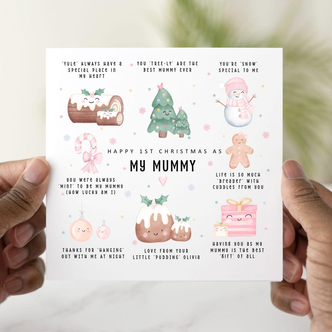Personalised 1st Christmas as My Mummy Card - First Mummy Christmas ...