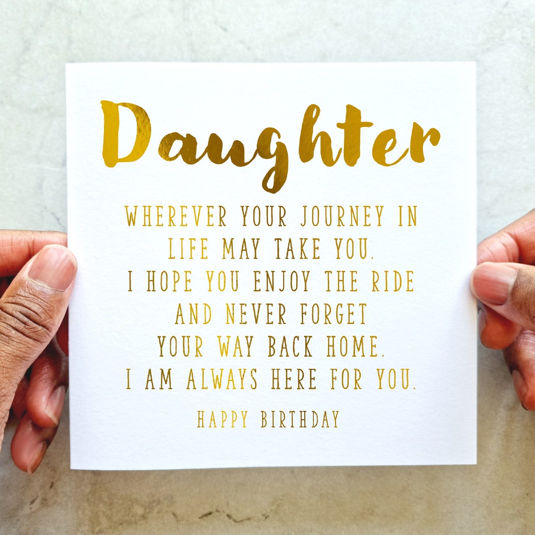 Daughter Birthday Card - Card for Daughter's Birthday - Birthday Card ...