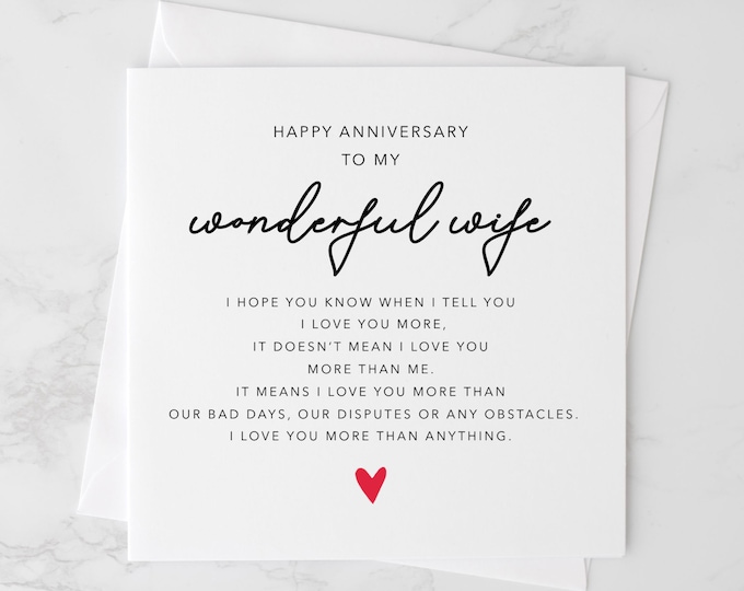 Happy Anniversary to My Wonderful Wife / Romantic Anniversary Poem for ...