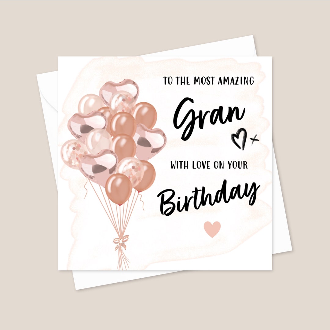 Gran Birthday Card - Birthday Card for Gran - Birthday Card Gran ...