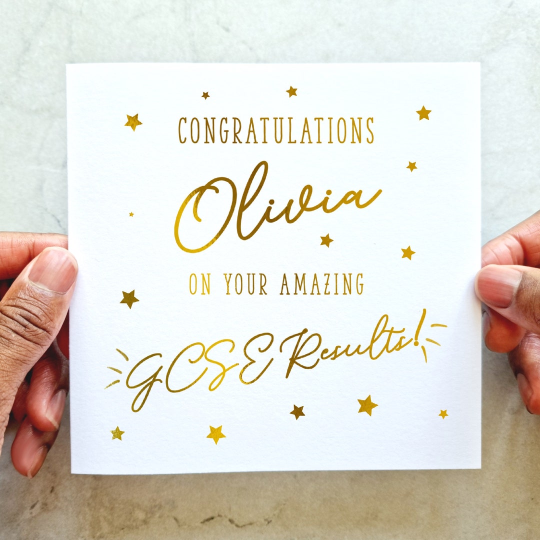 Personalised GCSE Card - Card for End of Exams - Graduation Card - GCSE ...
