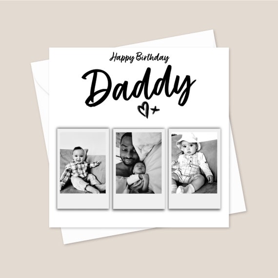Personalised Photo Daddy Printed Card Add Your Own Photo - Etsy