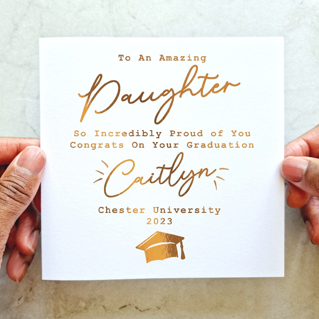 Personalised Graduation Card for Daughter - Daughter Graduation Card ...