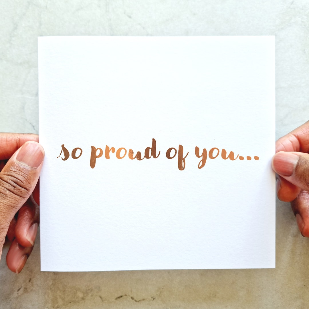 Simple Congratulations Card - so Proud of You - Card for Graduation ...
