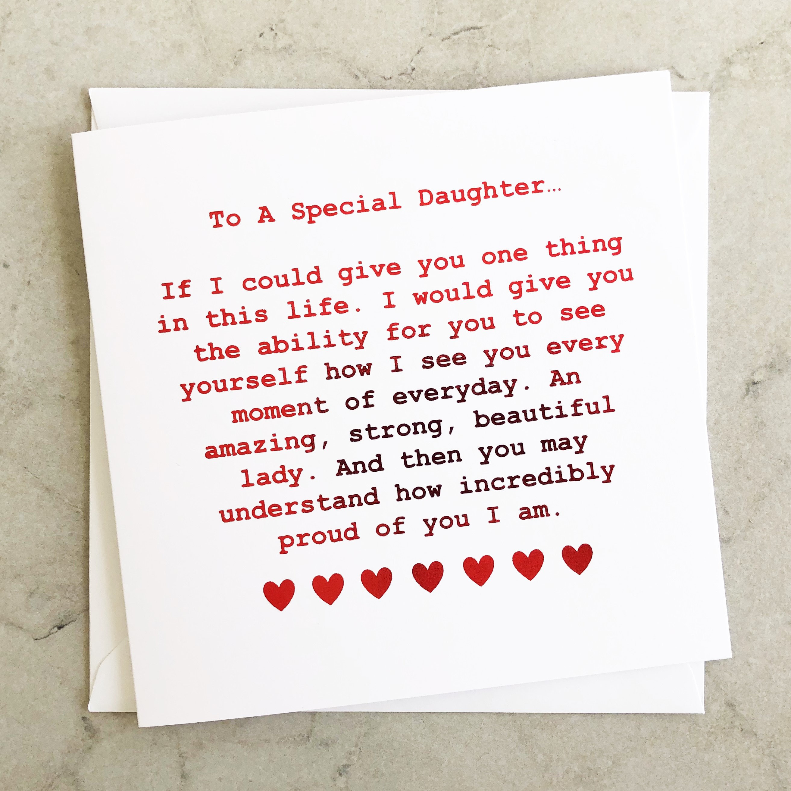 Daughter Birthday Card - Card for Daughter's Birthday - Birthday Card ...