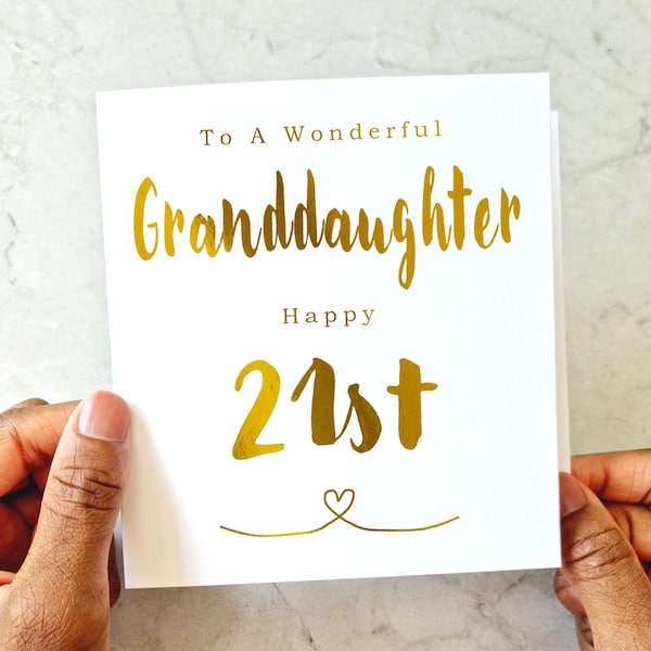 Granddaughter 21st Birthday Cards - Etsy UK