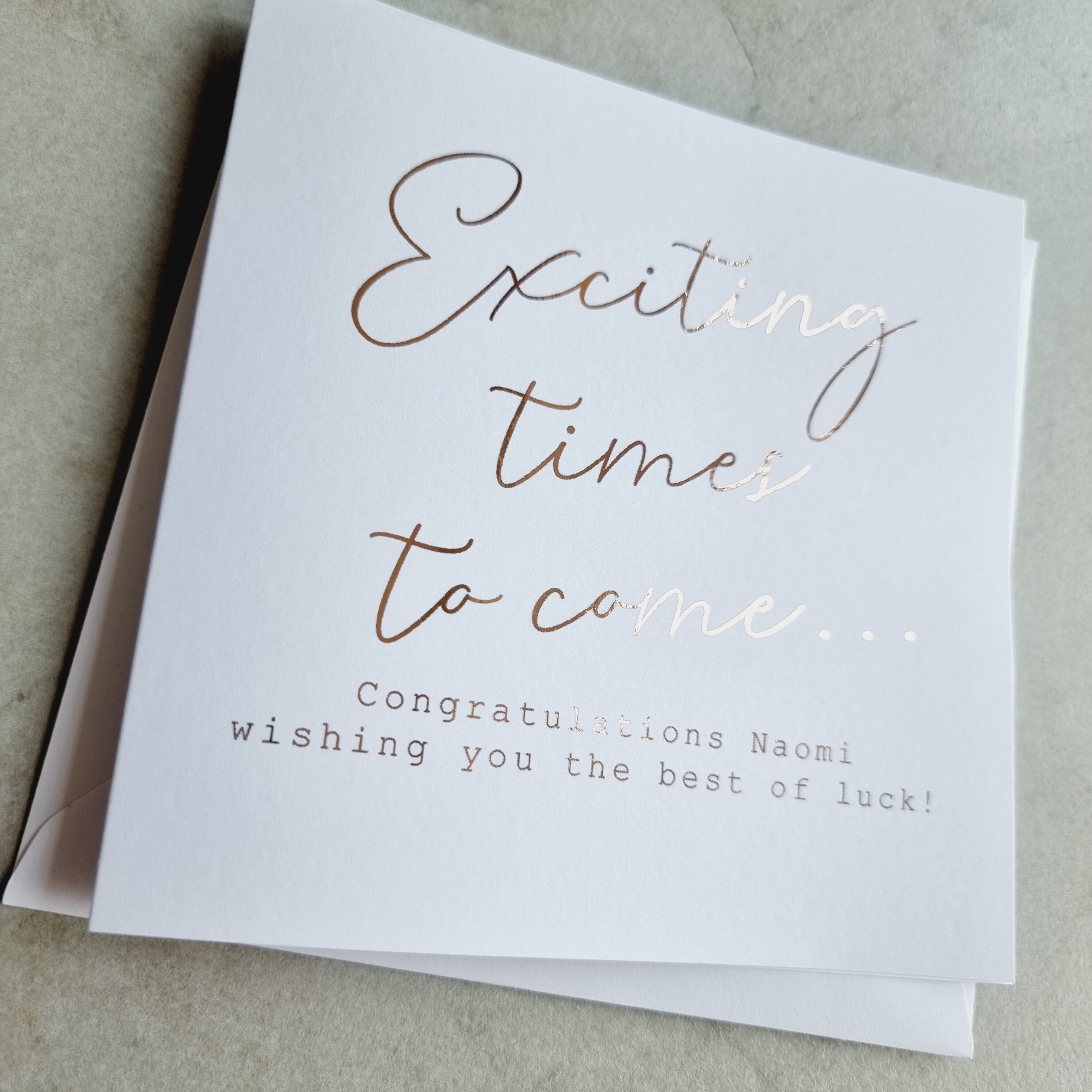 Personalised Good Luck Card - Congratulations Card - Congrats Card ...