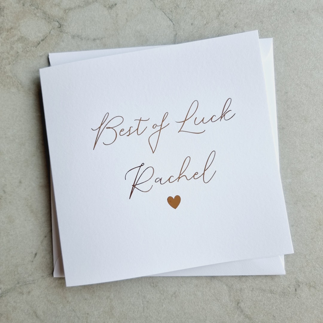 Personalised Good Luck Card - Leaving Job Card - Leaving Card - New Job ...