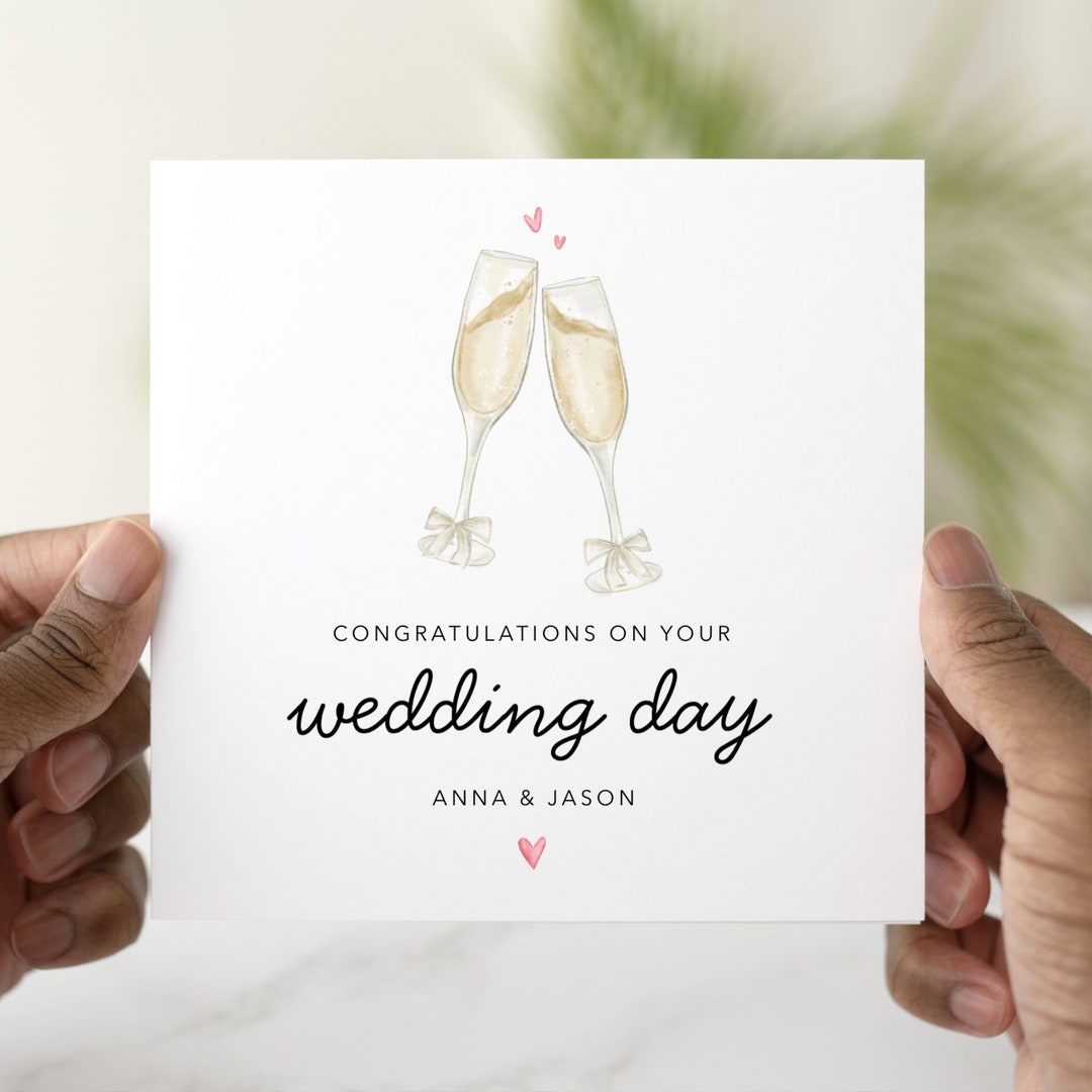 Personalised Wedding Card - Congratulations on Your Wedding - Greeting ...
