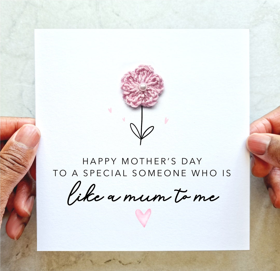 Like A Mum Mothers Day Card - Handmade Crochet Flower - Mother’s Day ...