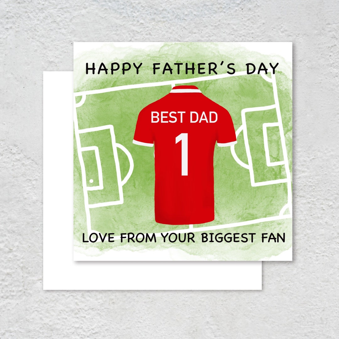Personalised Football Fathers Day Card Happy Fathers Day - Etsy