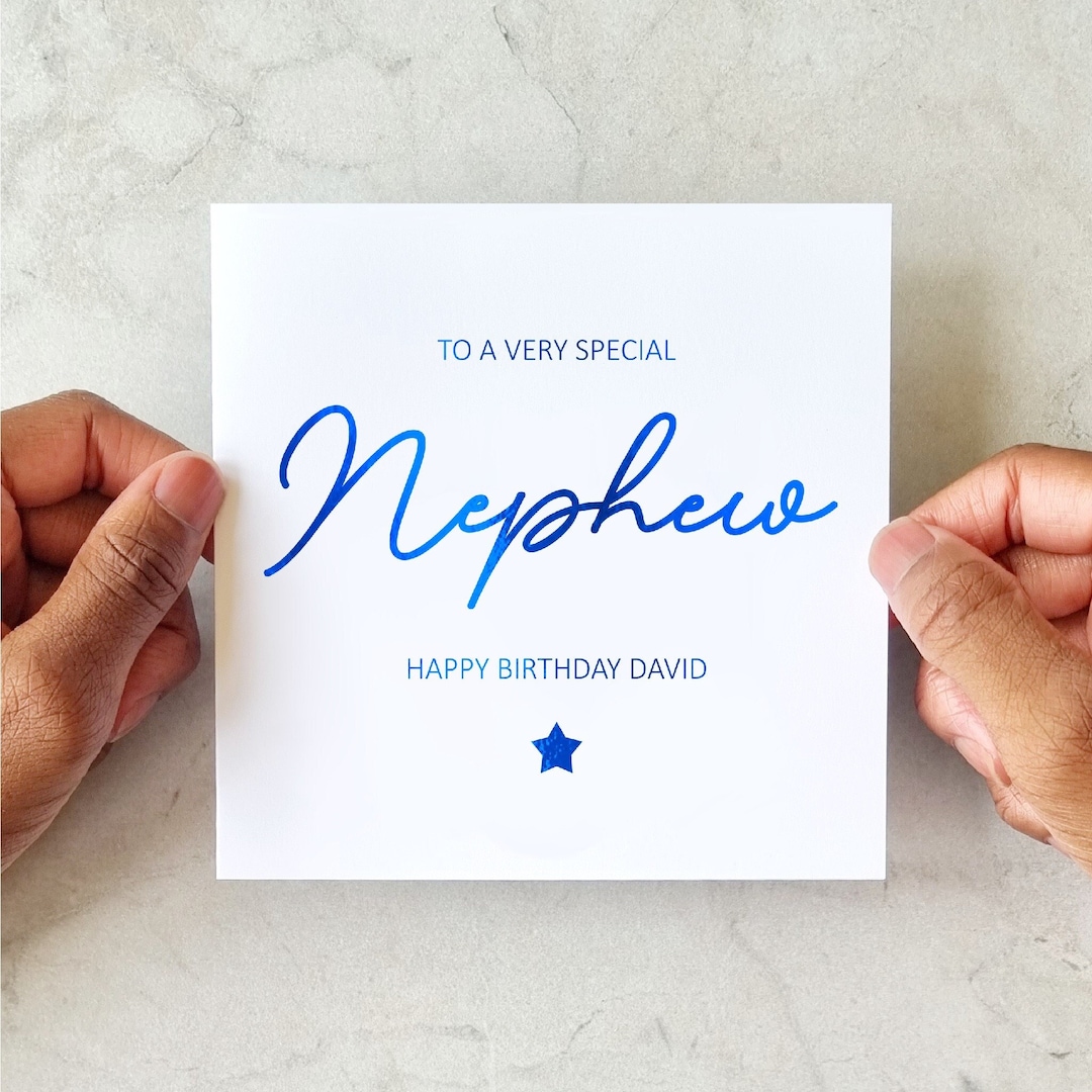 Personalised Nephew Birthday Card - Birthday Card for Nephew - to A ...
