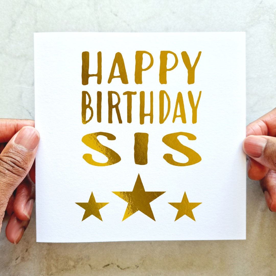 Best Sister Birthday Card - Birthday Card for Sis - Birthday Card for ...