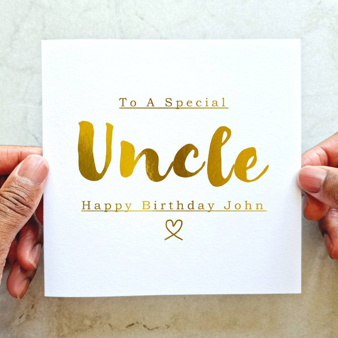 Personalised Uncle Birthday Card - Custom Birthday Card for Uncle ...