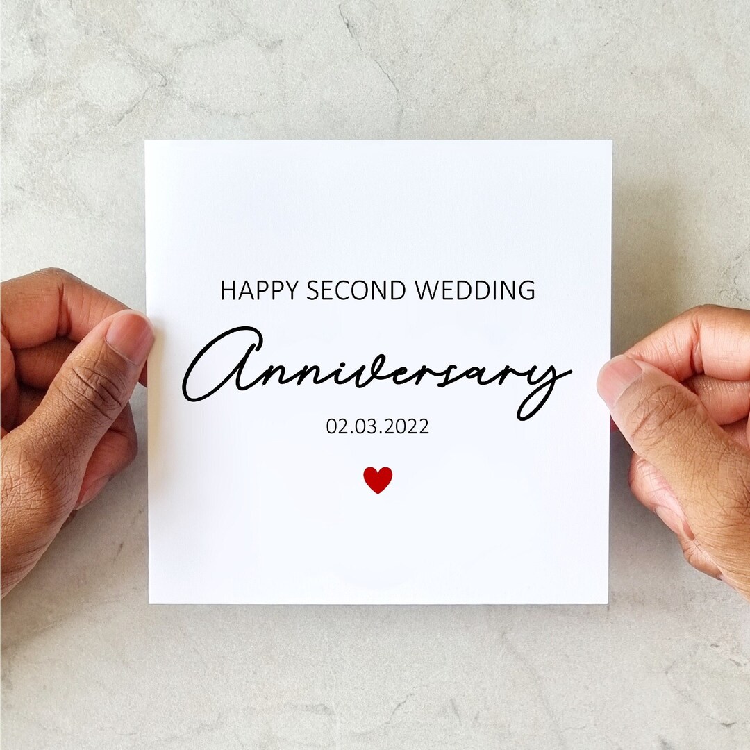 Personalised Date Anniversary Card - 2nd Anniversary Card for Boyfriend ...