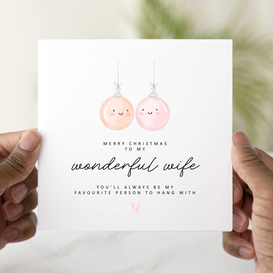 Funny Wife Christmas Card - Romantic Christmas Card for Wife ...