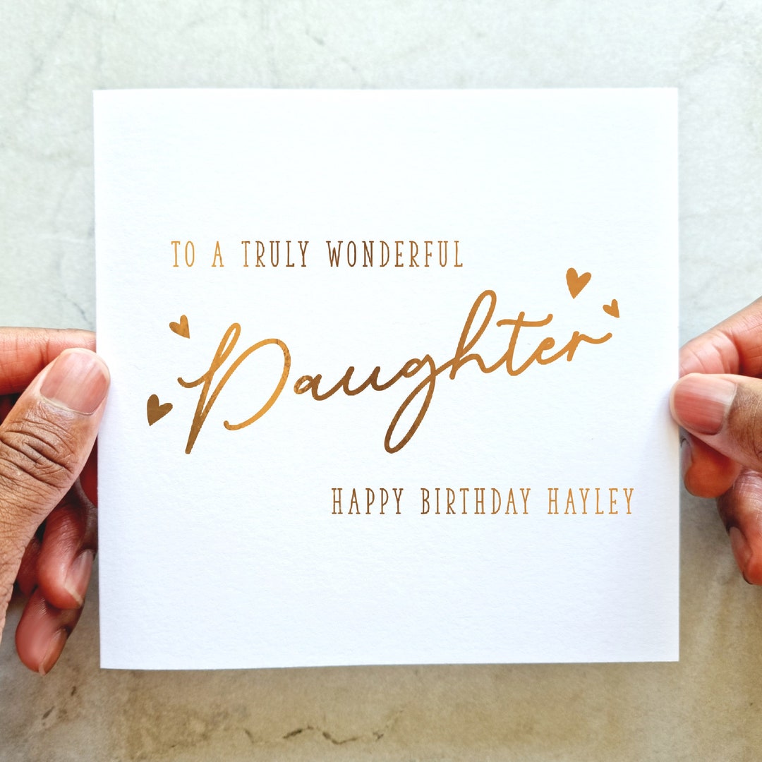 Cute Personalised Daughter Birthday Card - Card for Daughter's Birthday ...