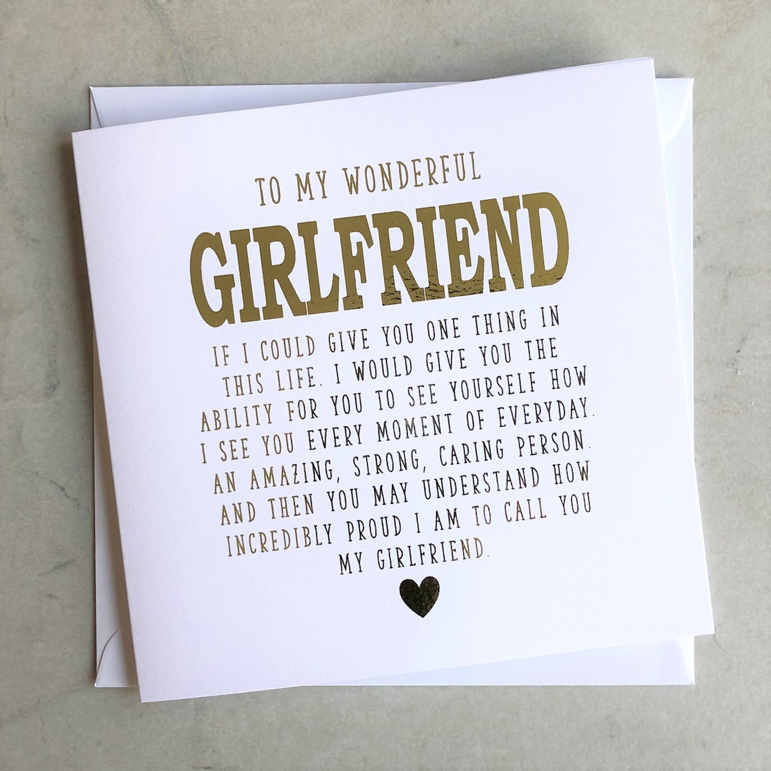 Girlfriend Birthday Card - Girlfriend Card - Birthday Card for ...