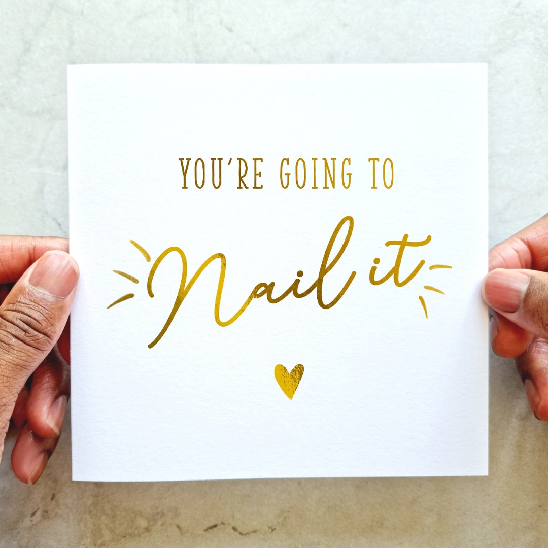 You’re Going to Nail It Good Luck Card - Good Luck Card for GCSE, A ...