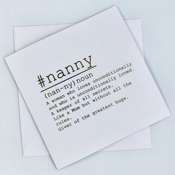 Nanny Birthday Card Birthday Card For Nanny Grandma | Etsy