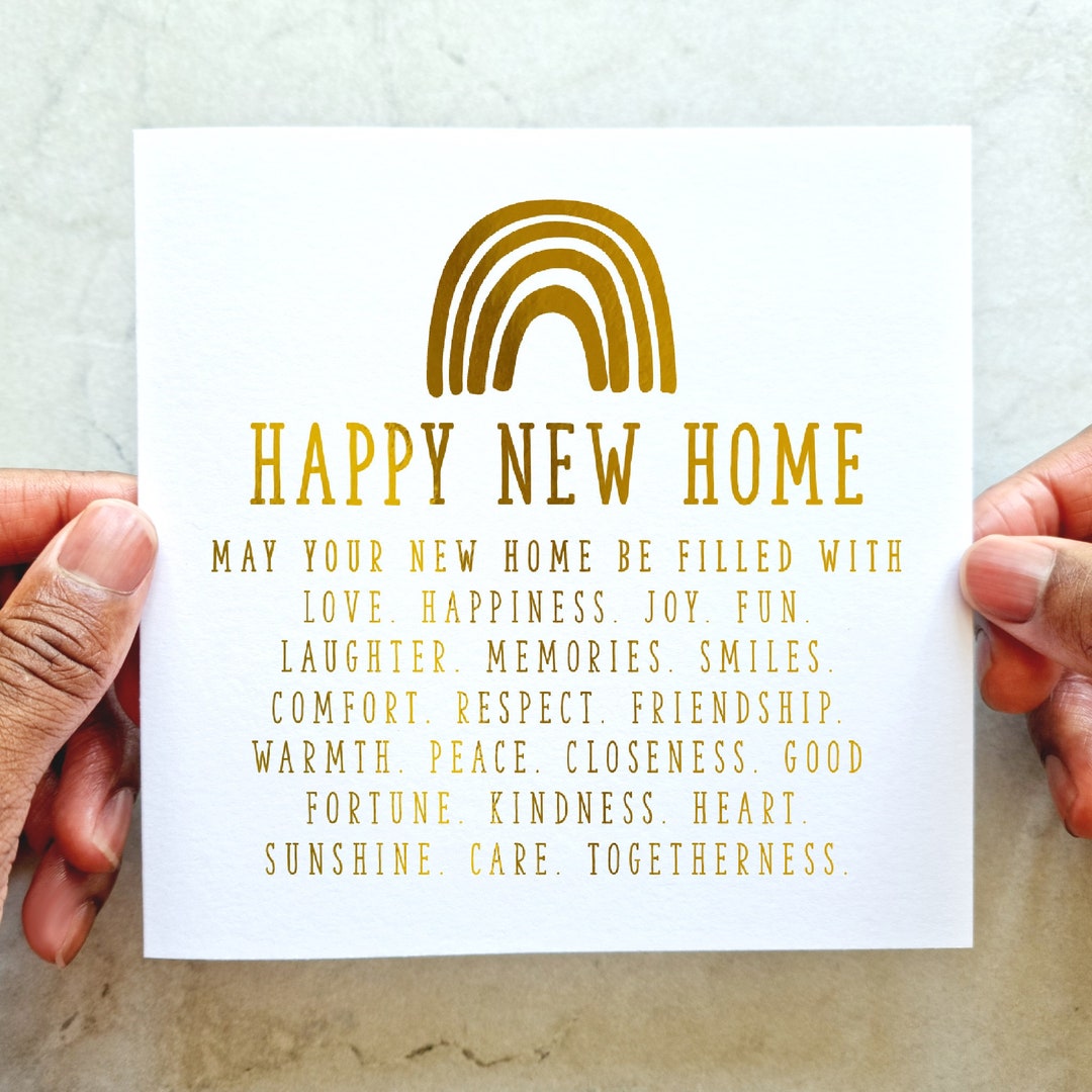 Poem New Home Card - New Home Congratulations Card - Moving House Card ...