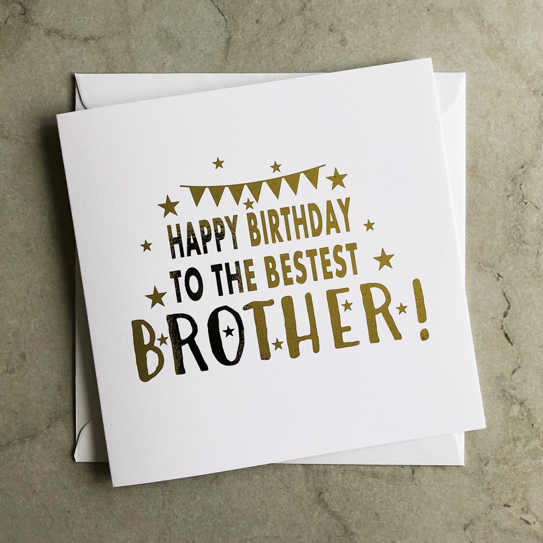 Brother Birthday Card - Birthday Brother Card - Birthday Card for ...