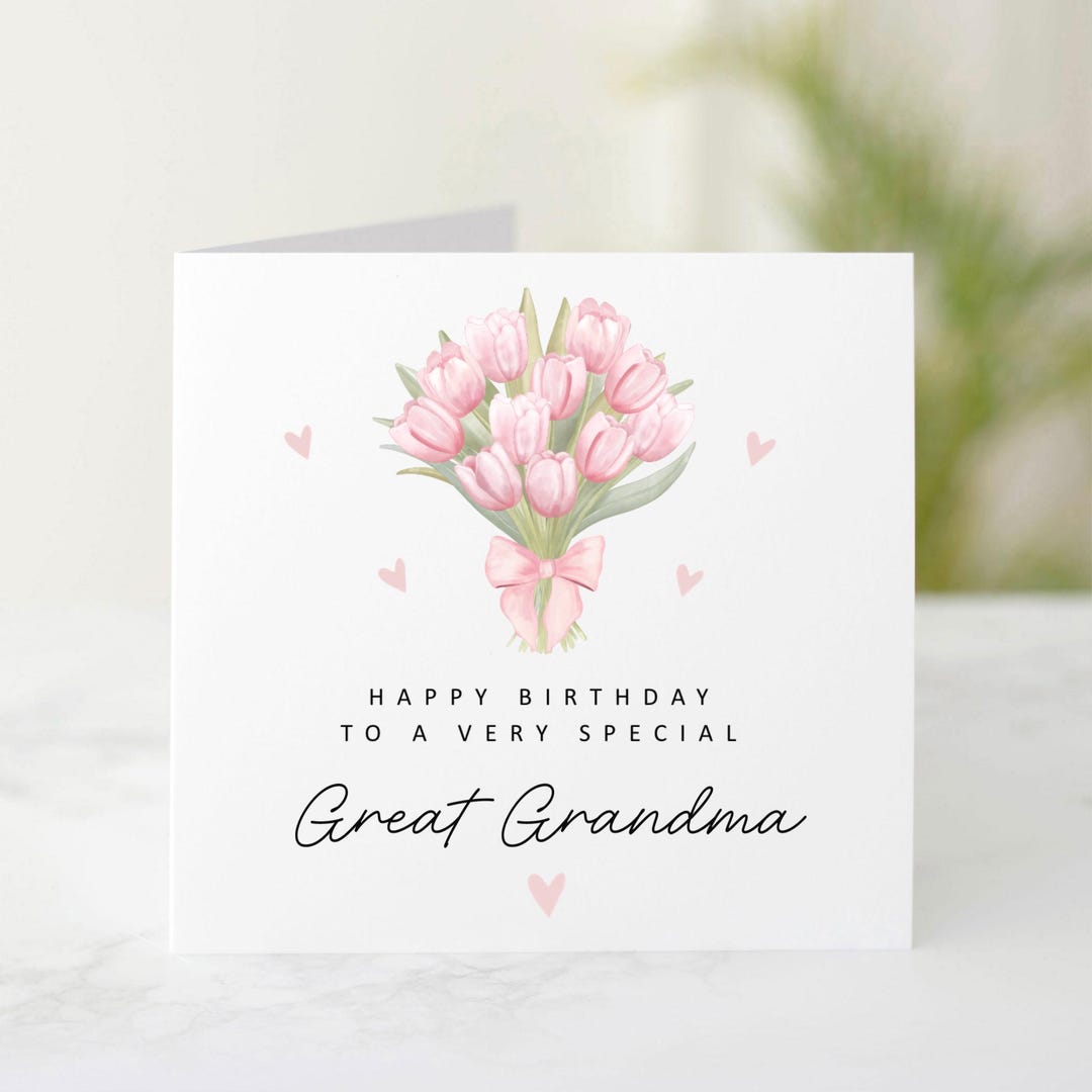 Personalised Great Grandma Birthday Card, Birthday Card for Great Nana ...