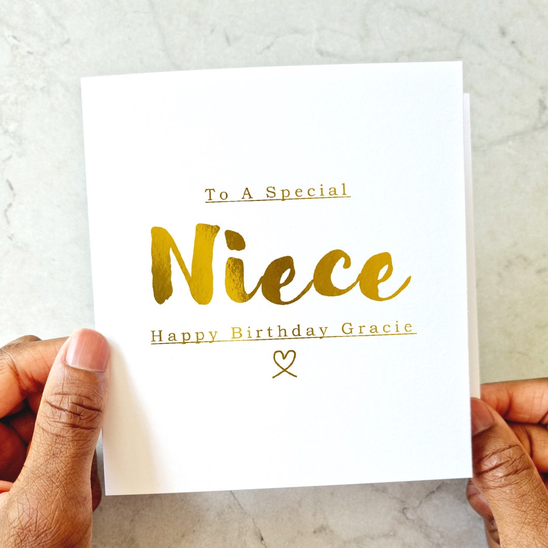 Personalised Niece Birthday Card - Birthday Card for Niece - Custom Birthday Card - Birthday ...