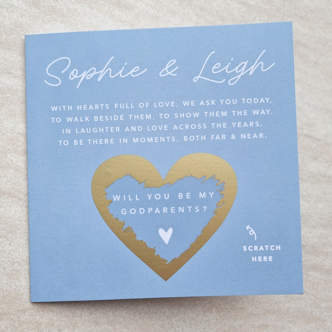 Personalised Will You Be My Godparents Card - Poem Proposal Card for ...