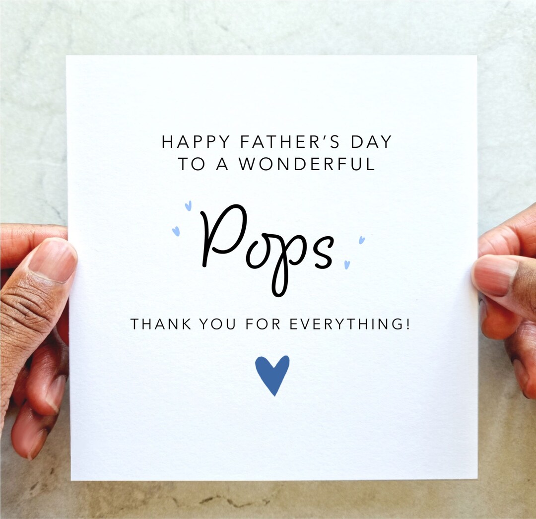 Father’s Day Card for Pops - Pops Fathers Day Card - Card for Him ...