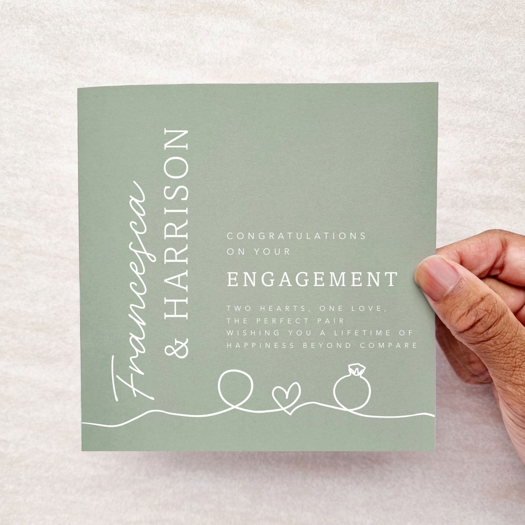 Personalised Poem Engagement Card - Greeting Card for Engagement ...