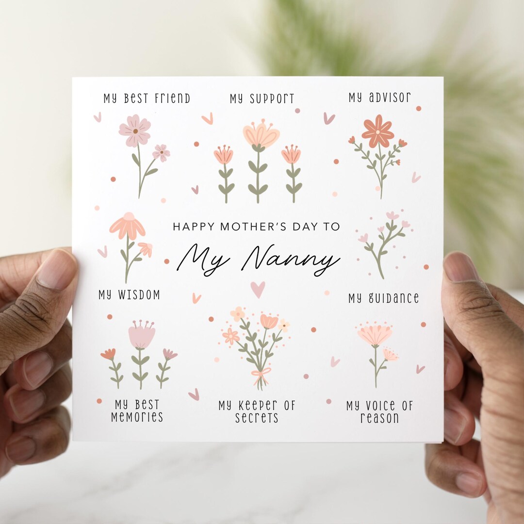 Meaningful Nanny Mothers Day Card - Mother's Day Card for Nanny - Nanny ...