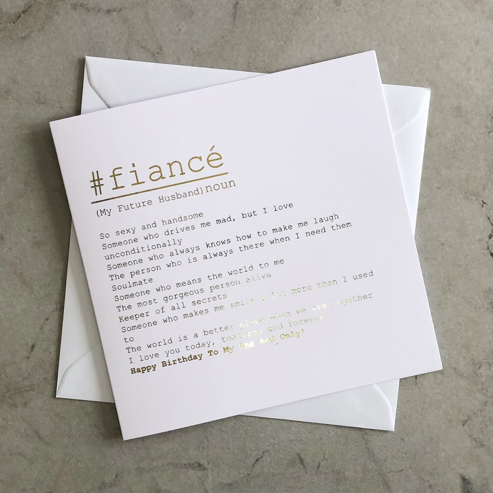 Definition Fiancé Birthday Card Future Husband Card - Etsy UK