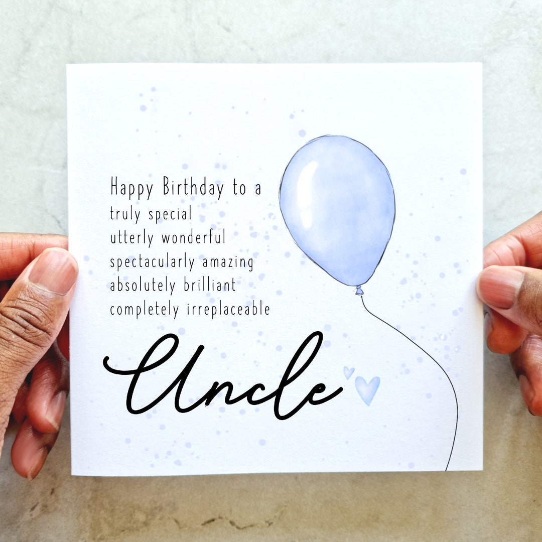 Uncle Birthday Card - Birthday Card for Any Recipient - Birthday Card ...