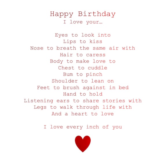 Happy Birthday Love Poem For Her