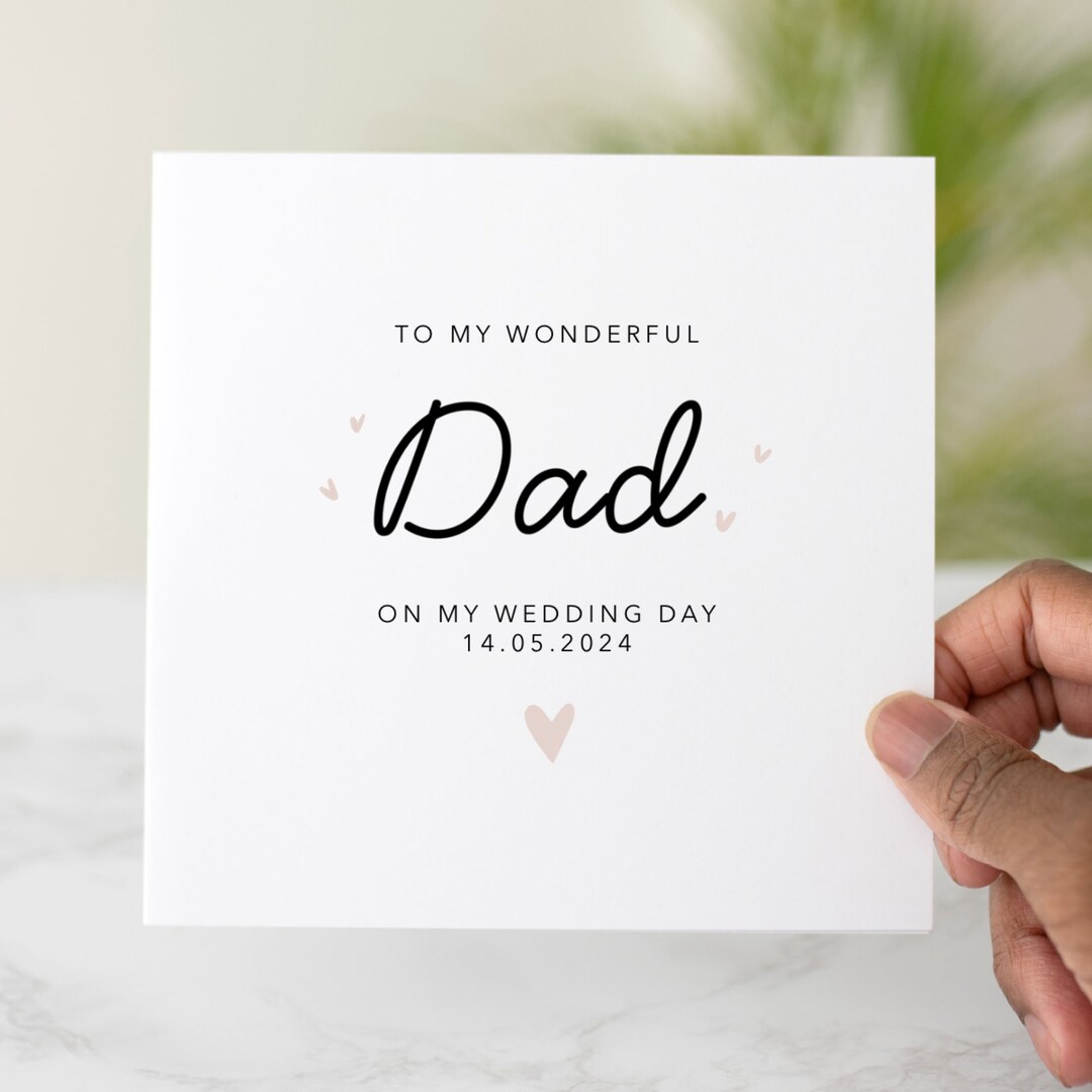 Personalised Wedding Day Card for Dad - Dad Wedding Day Card - to My ...