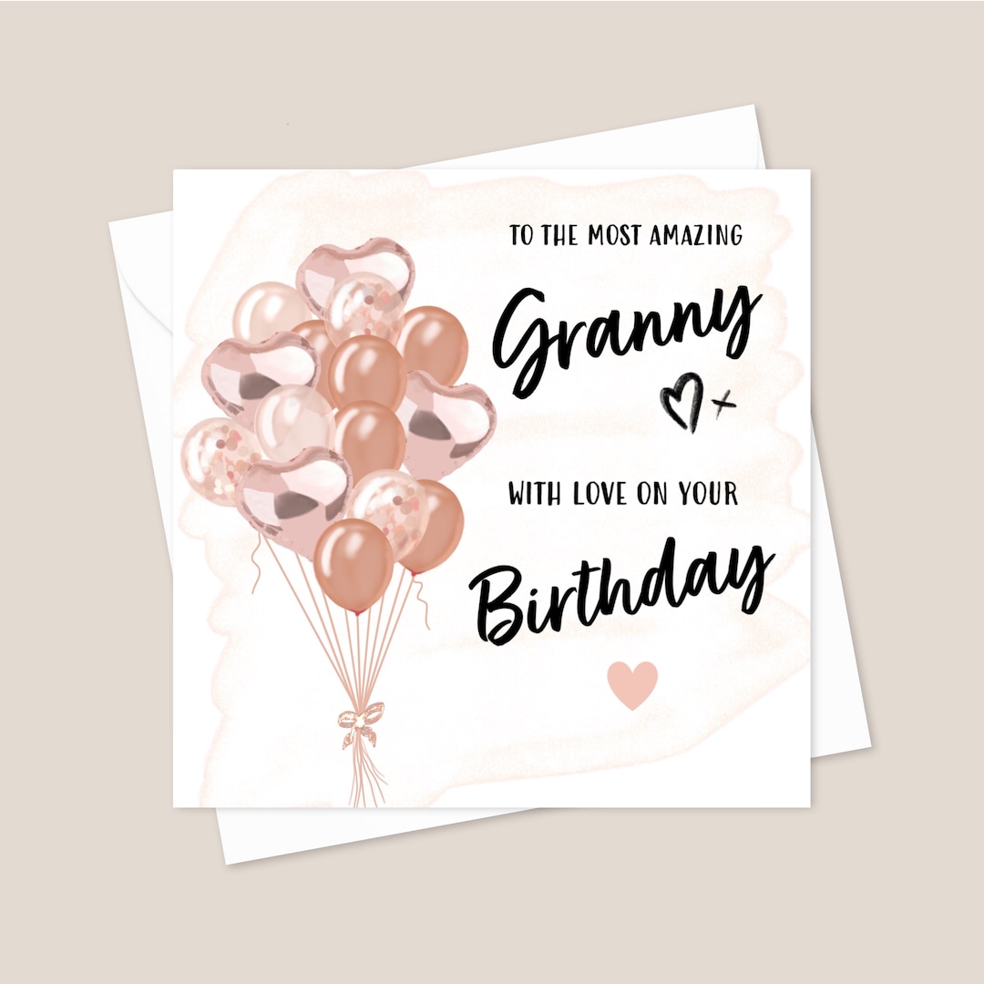 Granny Birthday Card - Birthday Card for Granny - Birthday Card Granny ...