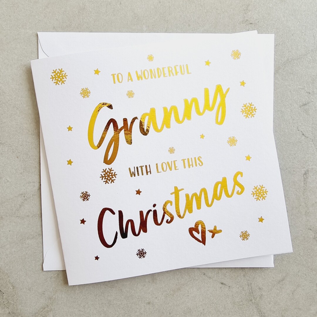 Granny Christmas Card Christmas Card for Granny Granny - Etsy