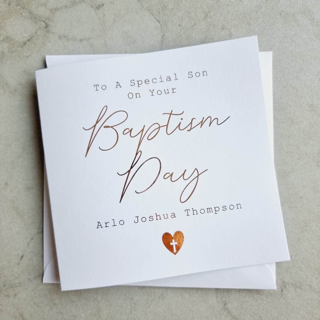 Personalised Baptism Card for Son - Son Baptism Card - Son Card ...