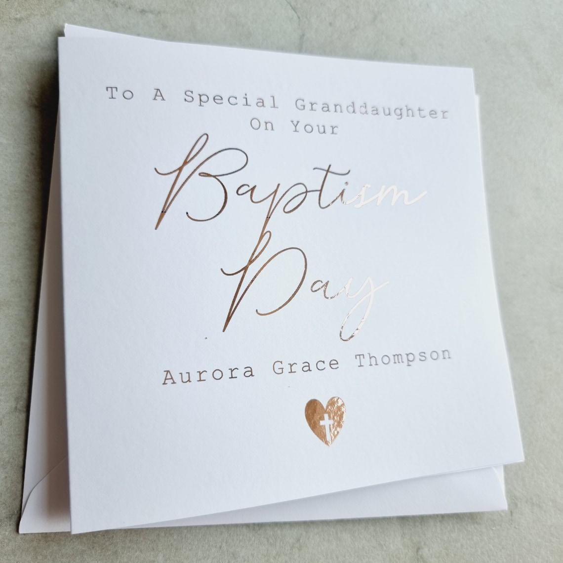 Personalised Baptism Card for Granddaughter - Granddaughter Baptism ...
