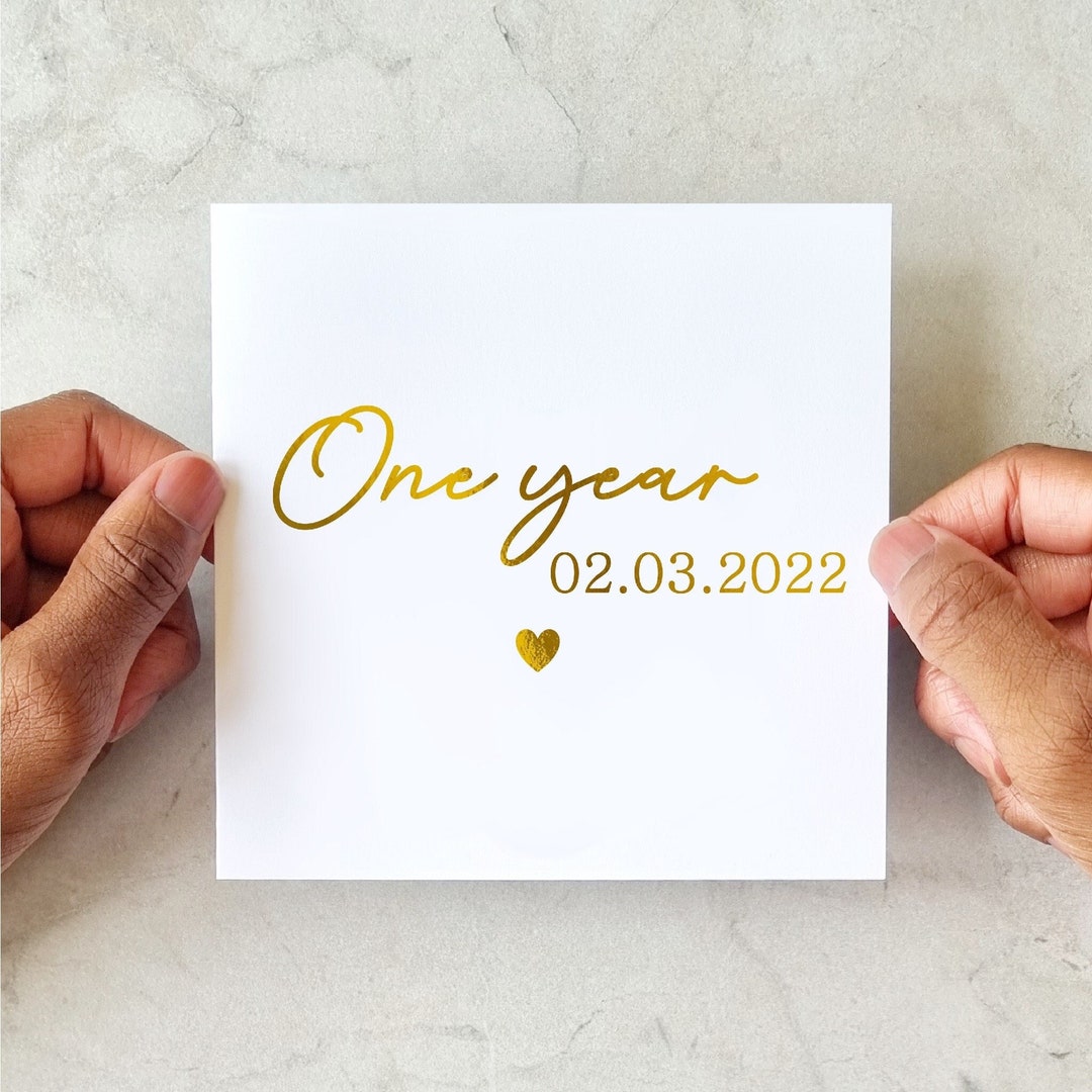 Personalised 1st Anniversary Card - One Year Wedding Anniversary Card ...