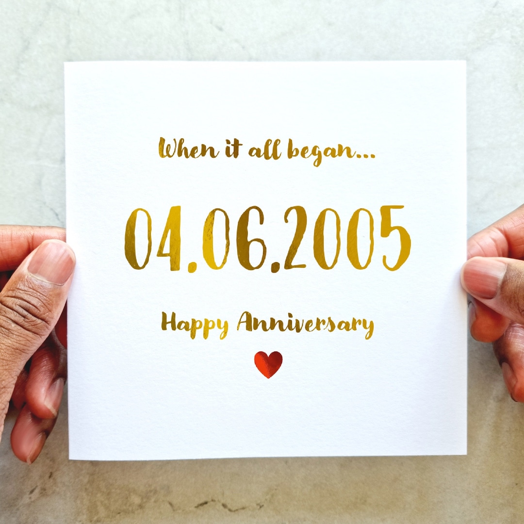 Personalised Special Date Anniversary Card - Wedding Anniversary Card ...