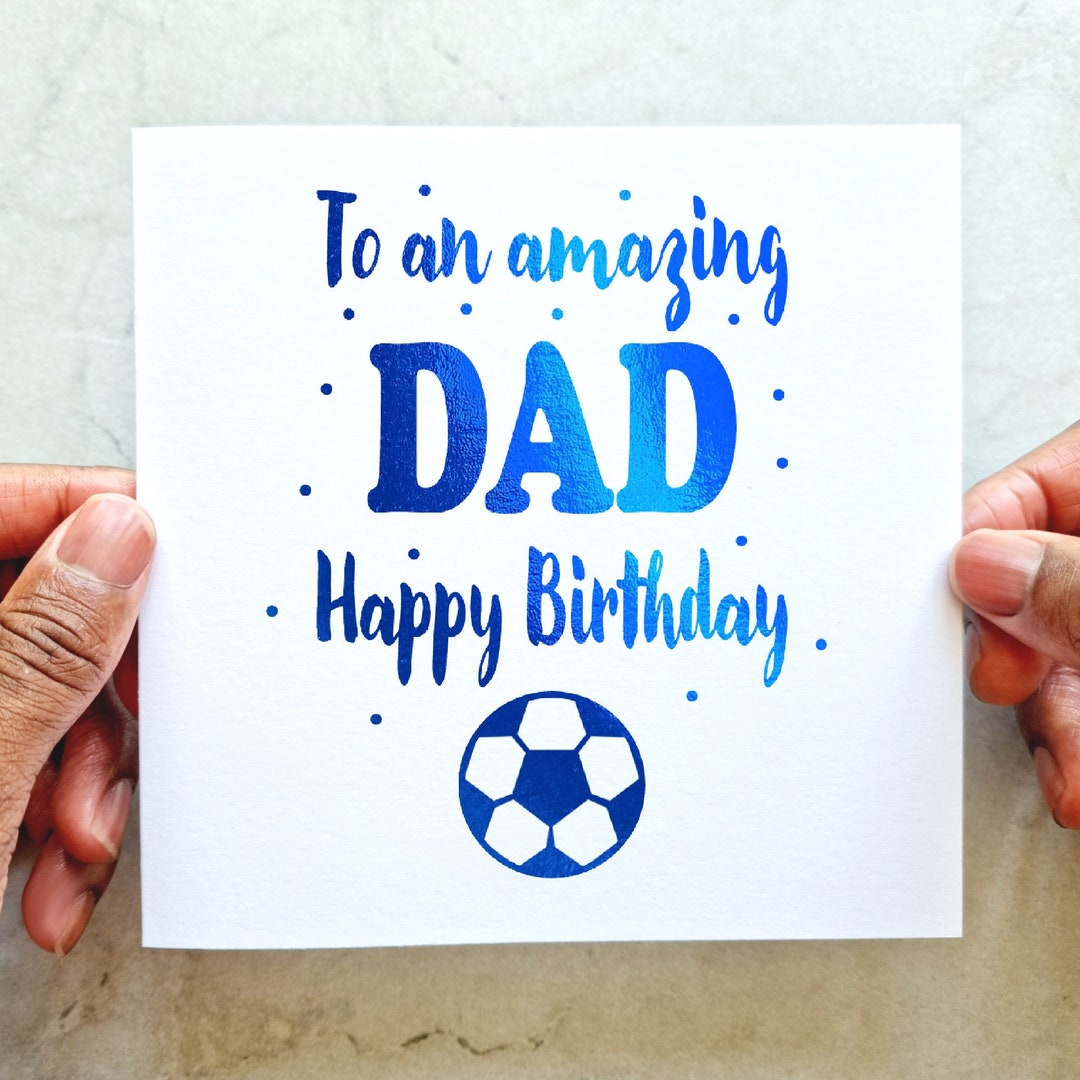 Football Dad Birthday Card - Birthday Card for Dad - Birthday Card for ...