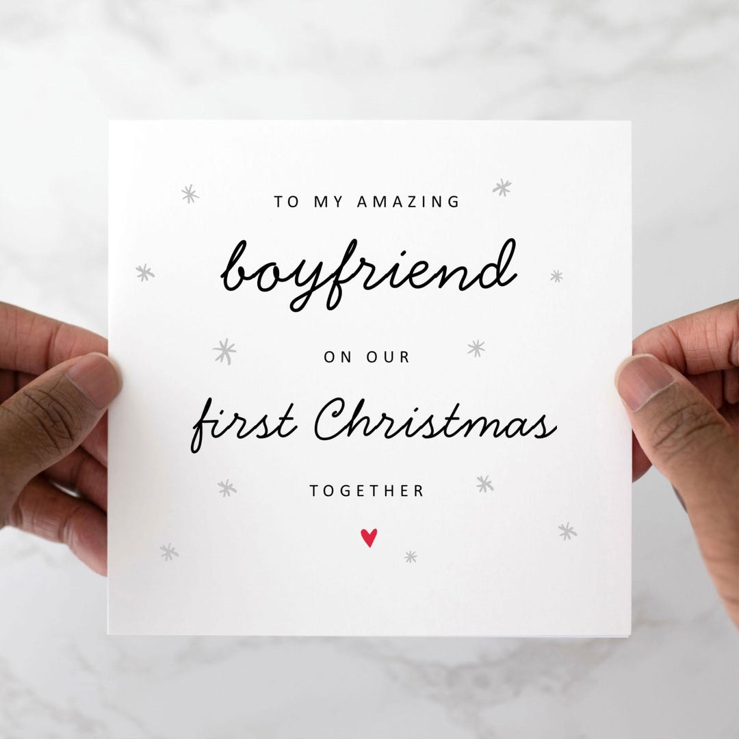 1st Boyfriend Christmas Card 1st Christmas as My Boyfriend First ...