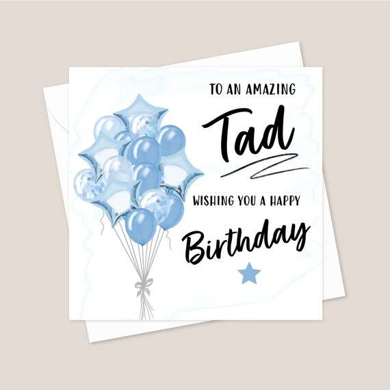 Tad Birthday Card Birthday Card for Tad Birthday Card Tad - Etsy
