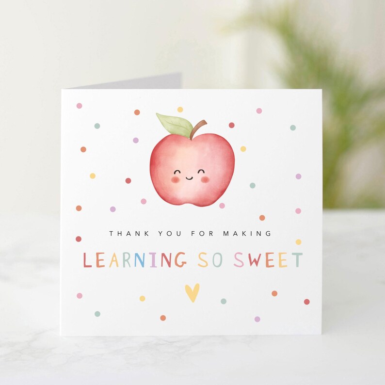 Personalised Teacher Thank You Card - Thank You for Making Leaning ...